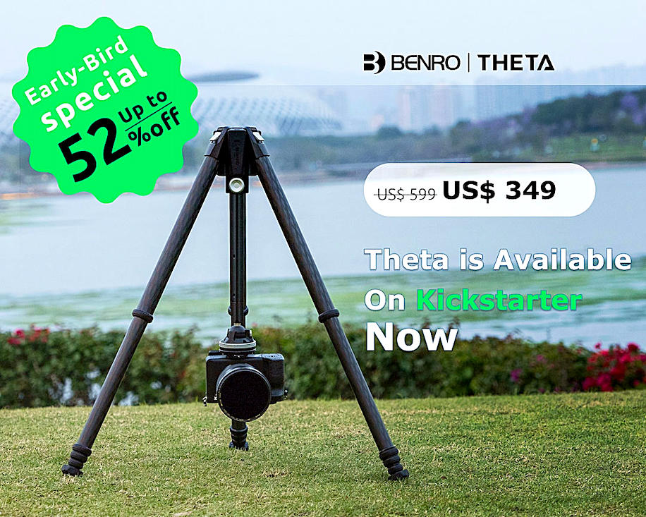 The Benro Theta self-leveling intelligent modular tripod will soon reach $2M on Kickstarter ...