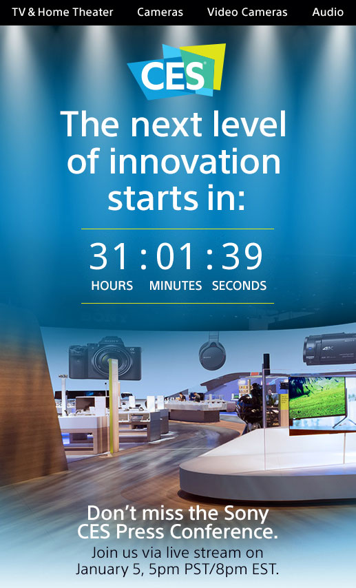 Sony CES Press Conference Tomorrow Photo Rumors