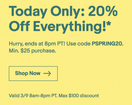 20% off eBay coupon today only - Photo Rumors