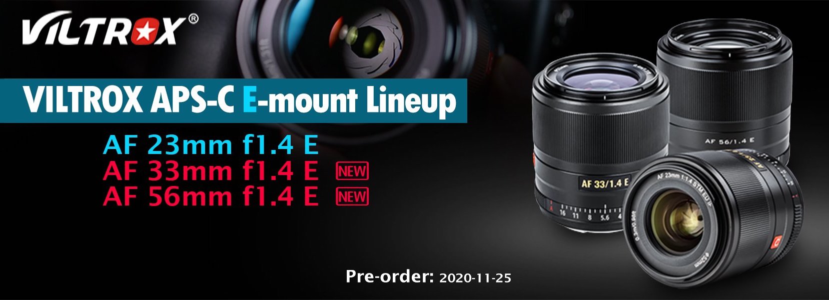 Announced Viltrox 33mm And 56mm F 1 4 Aps C Lenses For Sony E Mount