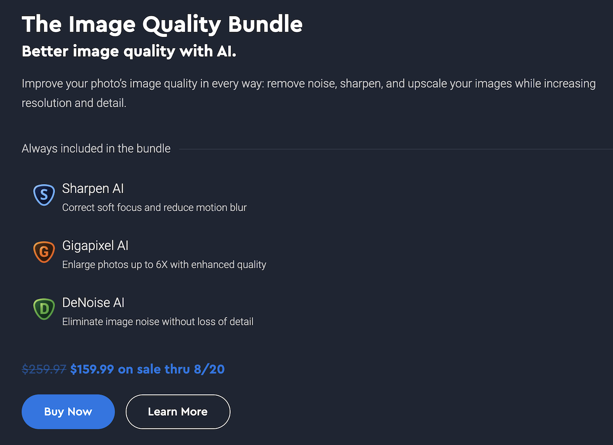 Topaz Labs Image Quality Bundle is now $124 off - Photo Rumors