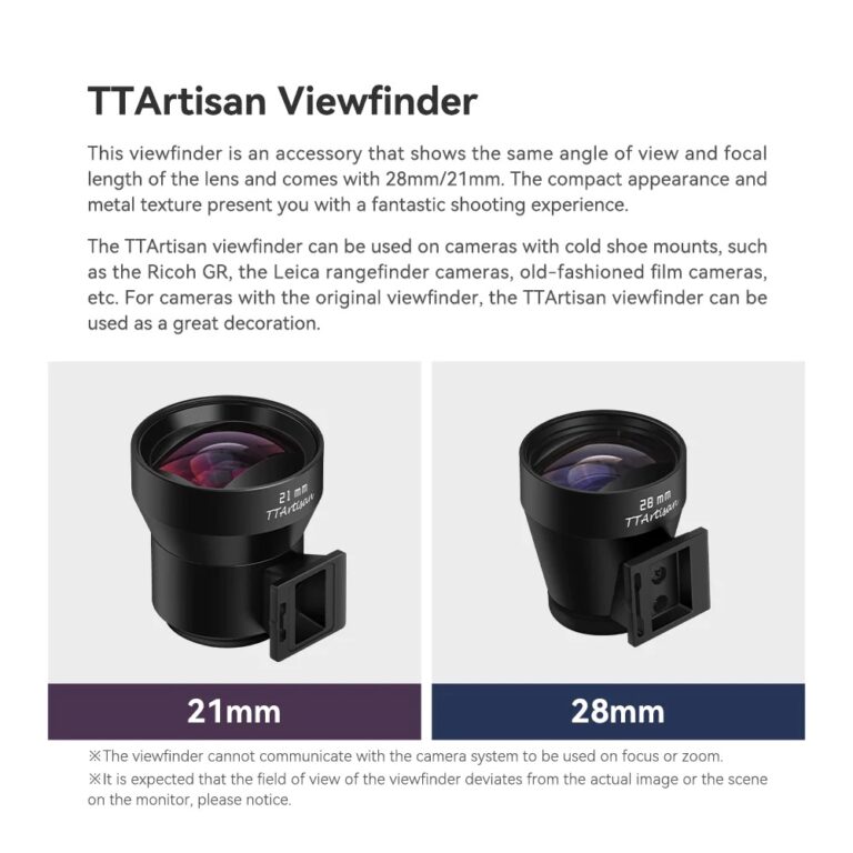 New: TTArtisan 21mm and 28mm optical viewfinders ($43) for Leica M ...