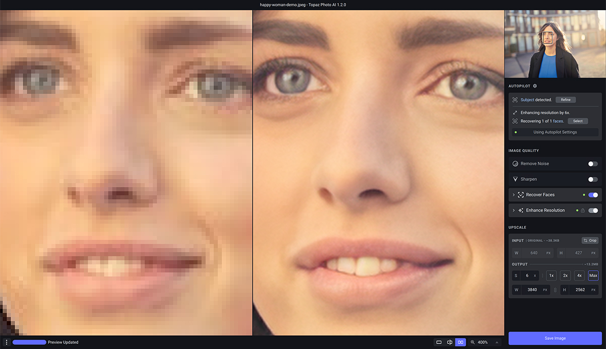 The latest releases: Topaz Labs Photo AI v1.2, Photoshop v24.1.1, Photo ...