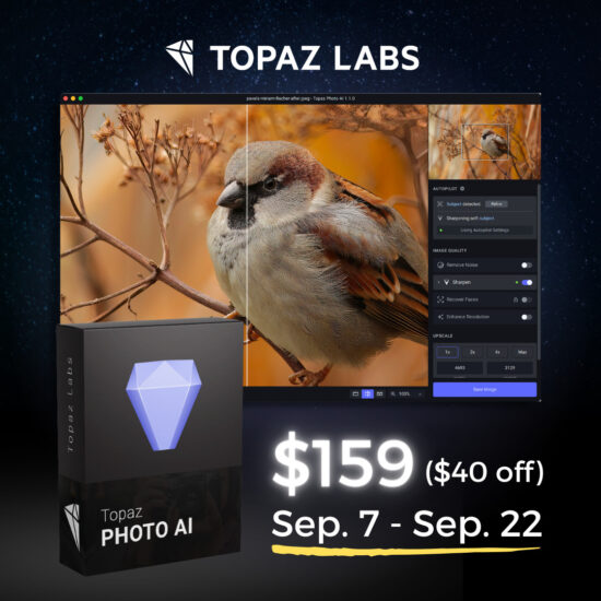 The Topaz Labs Photo AI version 2.0 sale is ending soon - Photo Rumors