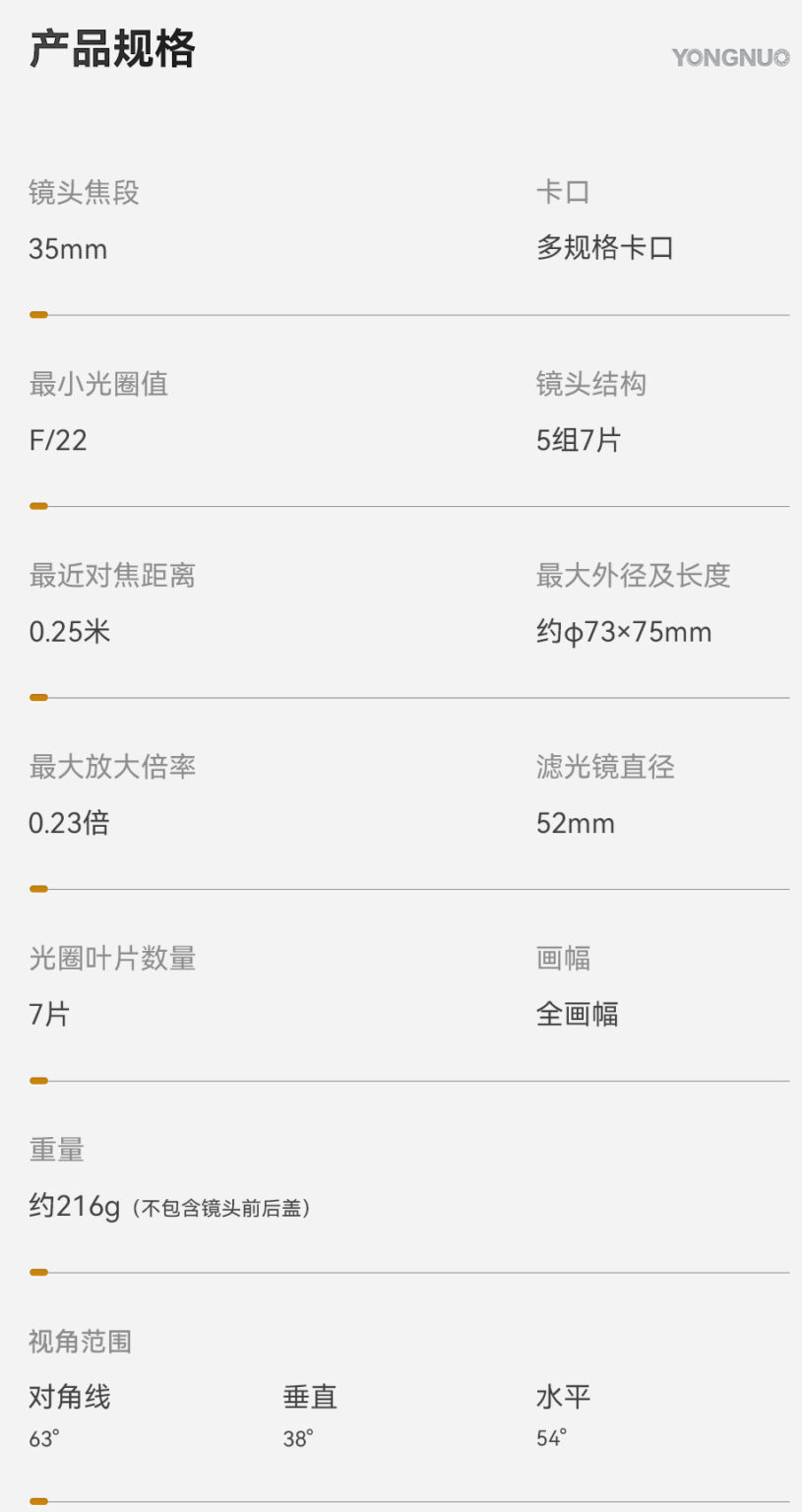 Additional information on the upcoming Yongnuo YN 35mm f/2 CR lens for Canon RF mount - Photo Rumors