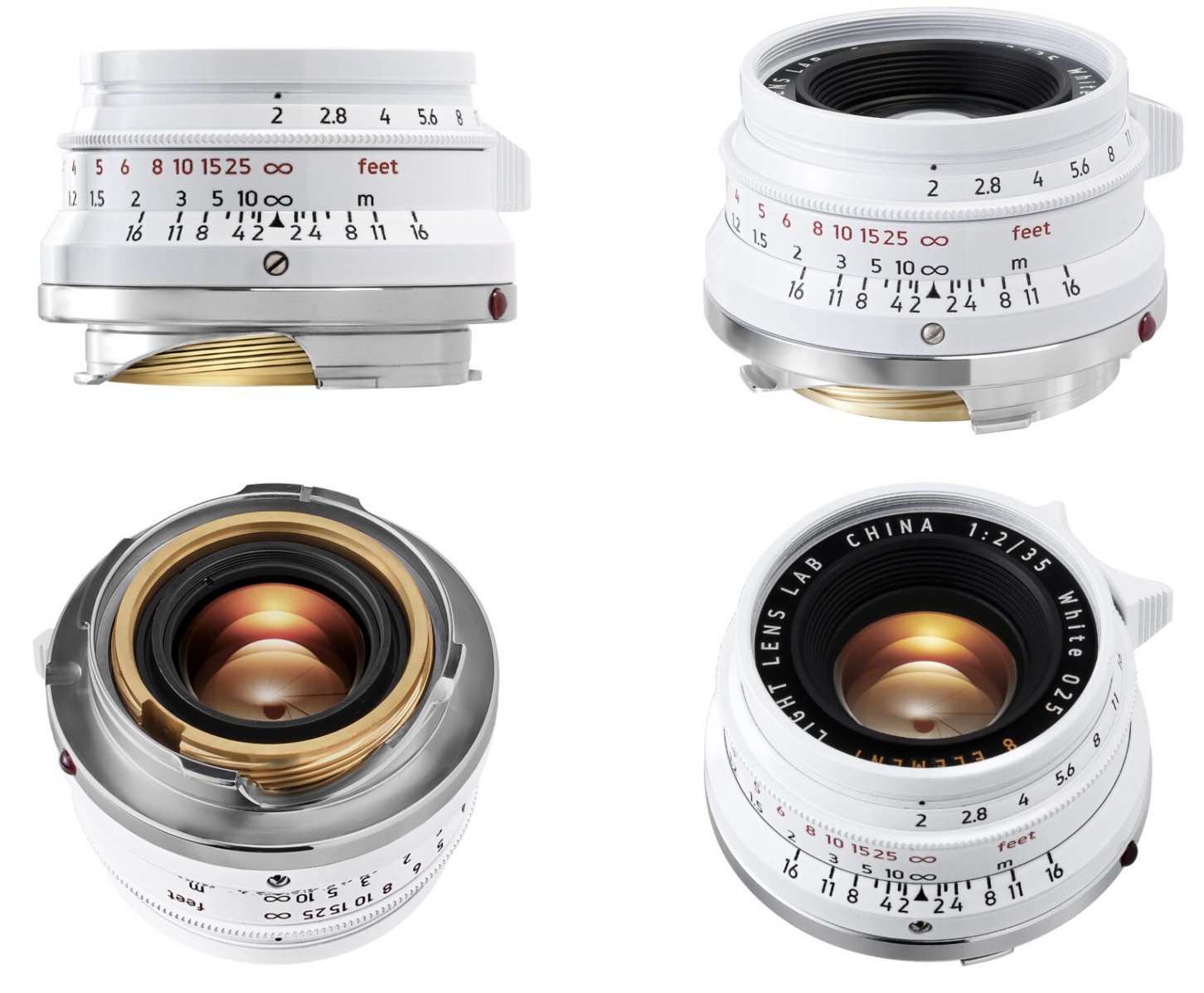 New: Light Lens Lab 35mm f/2 eight element white ceramic special limited edition lens for Leica ...