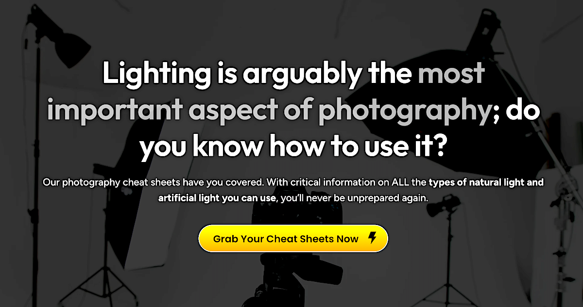 New: Photography Lighting Cheat Sheets by PictureCorrect (80% of intro ...