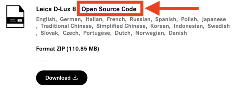 It seems that the new Leica D-Lux 8 is the first open-source camera ...