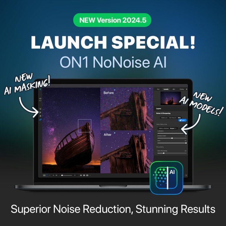 ON1 NoNoise AI 2024.5 launched (AI noise reduction) - Photo Rumors