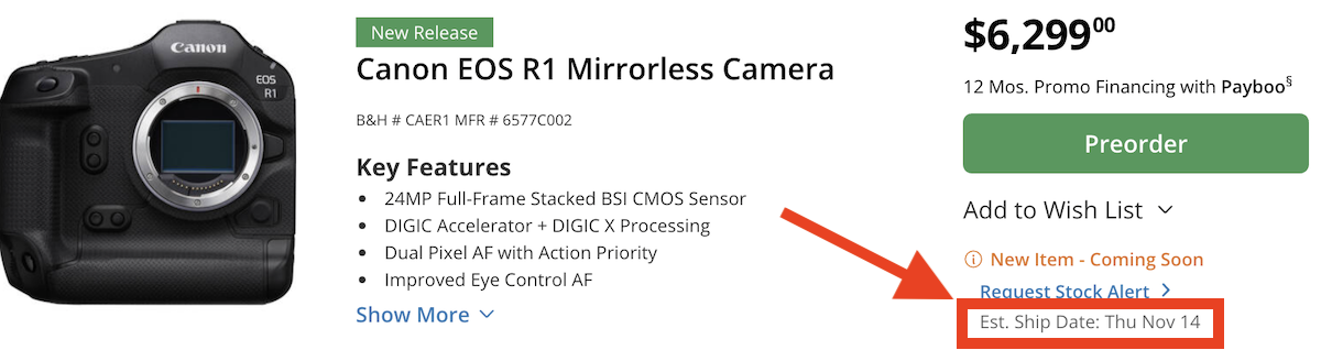 Canon EOS R1 flagship camera first look, shipping starts on November ...