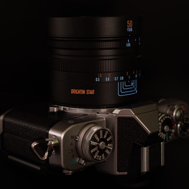 The new Brightin Star 50mm f/0.95 lens has glow-in-the-dark focusing ...
