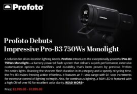 New Profoto Pro-B3 portable battery strobe announced today - Photo Rumors