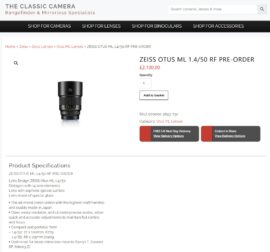 The first two Zeiss Otus ML mirrorless lenses for Z/E/RF mount leaked ...