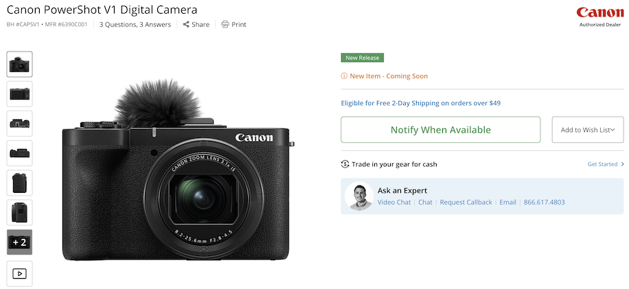 Canon PowerShot V1 camera hands-on report and sample photos - Photo Rumors