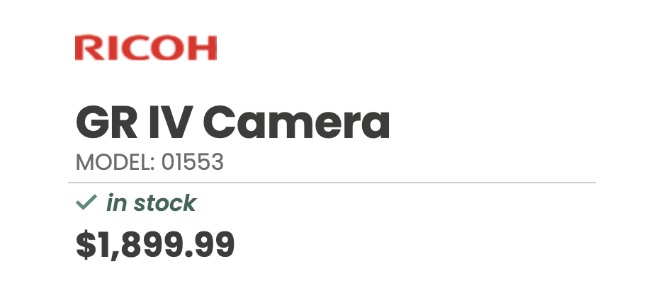 Act fast: the new Ricoh GR IV camera is now in stock in Canada - Photo ...