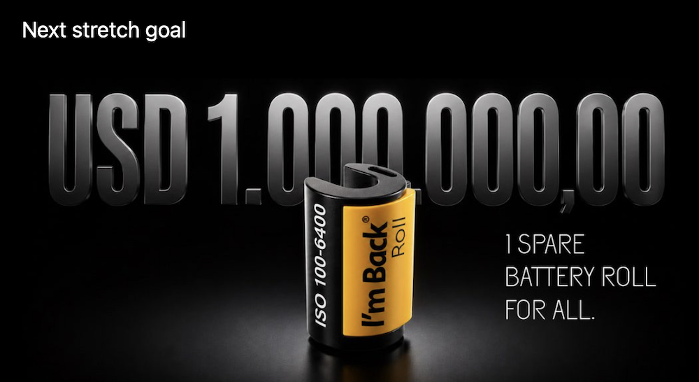 The “I’m Back Roll” digital back sensor for film cameras raised over ...